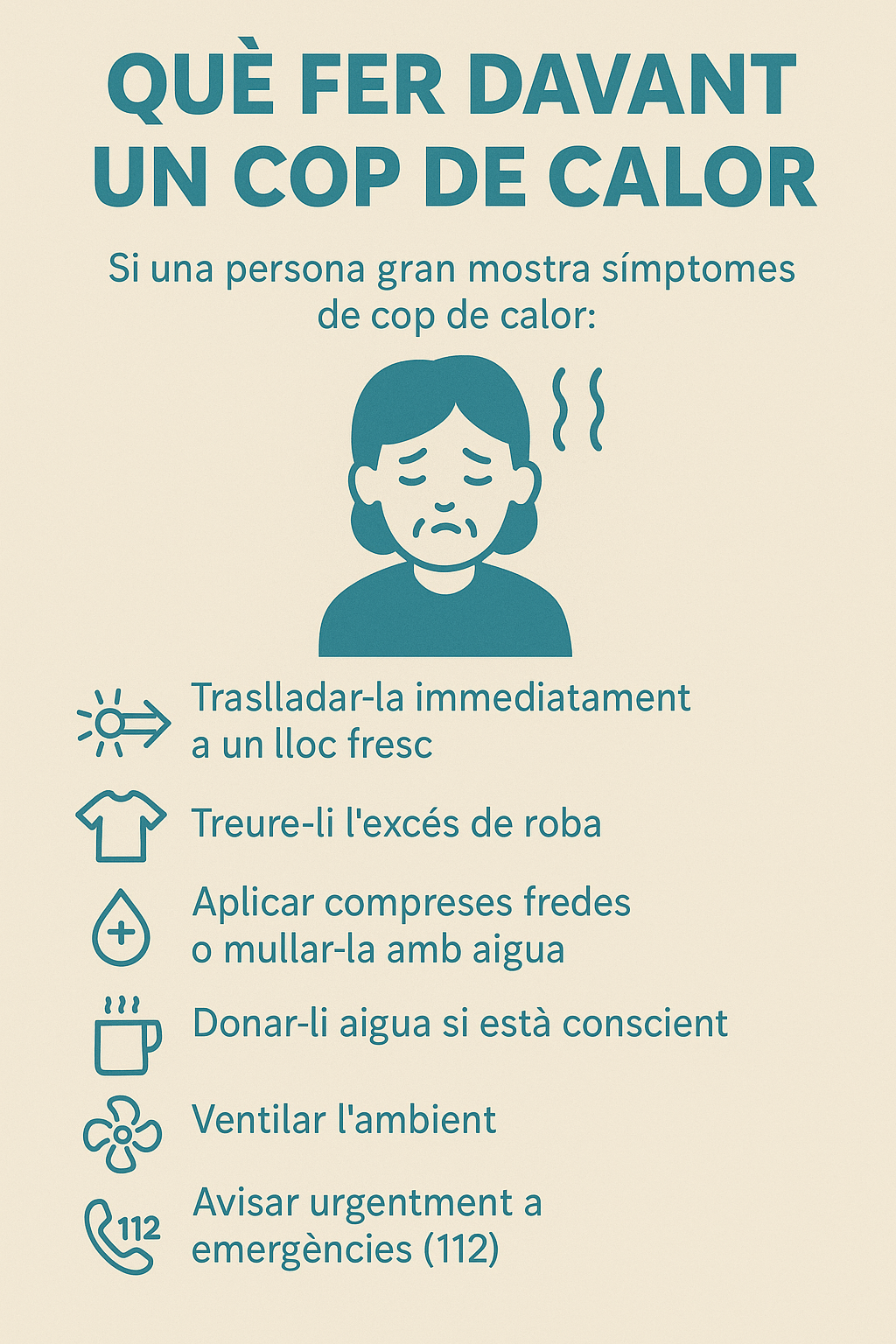 Què fer davant d'un cop de calor?